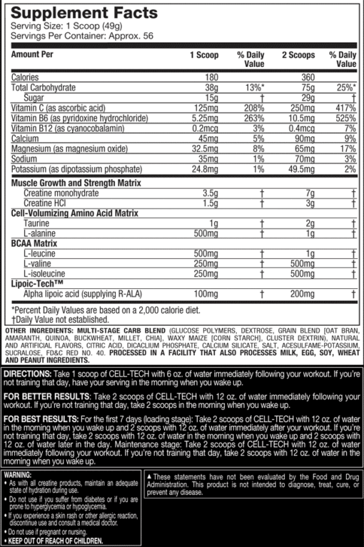 Muscletech Celltech 6 lbs - Supplement Factory