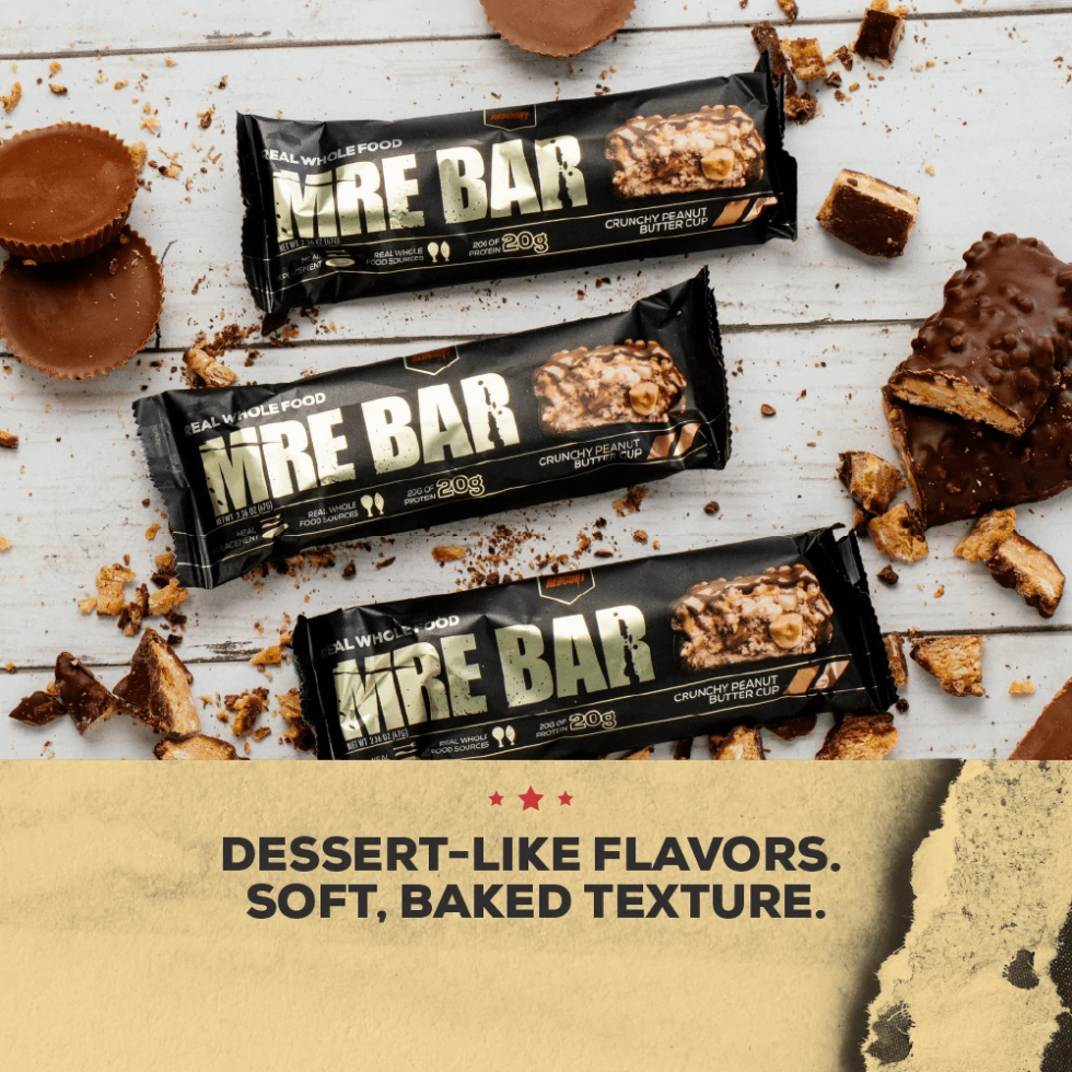 Redcon1 MRE BAR 12 Pack Crunchy Peanut Butter - Supplement Factory
