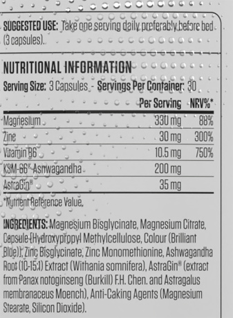 Applied Nutrition (ZMA) Zinc, Magnesium & Vitamin B6 Capsules With ...