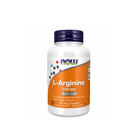 NOW Foods L-Arginine 500 mg 100 Veg Capsules - Supplement Factory